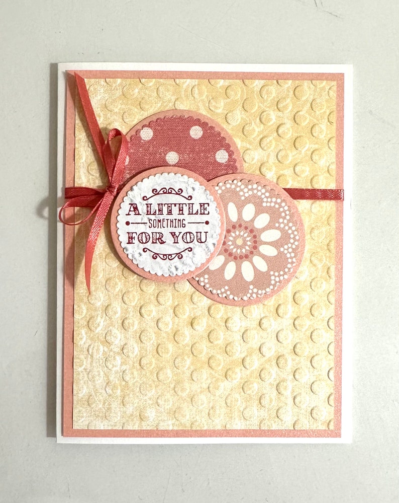 A Little Something for You Circles Handmade Greeting Card - Etsy