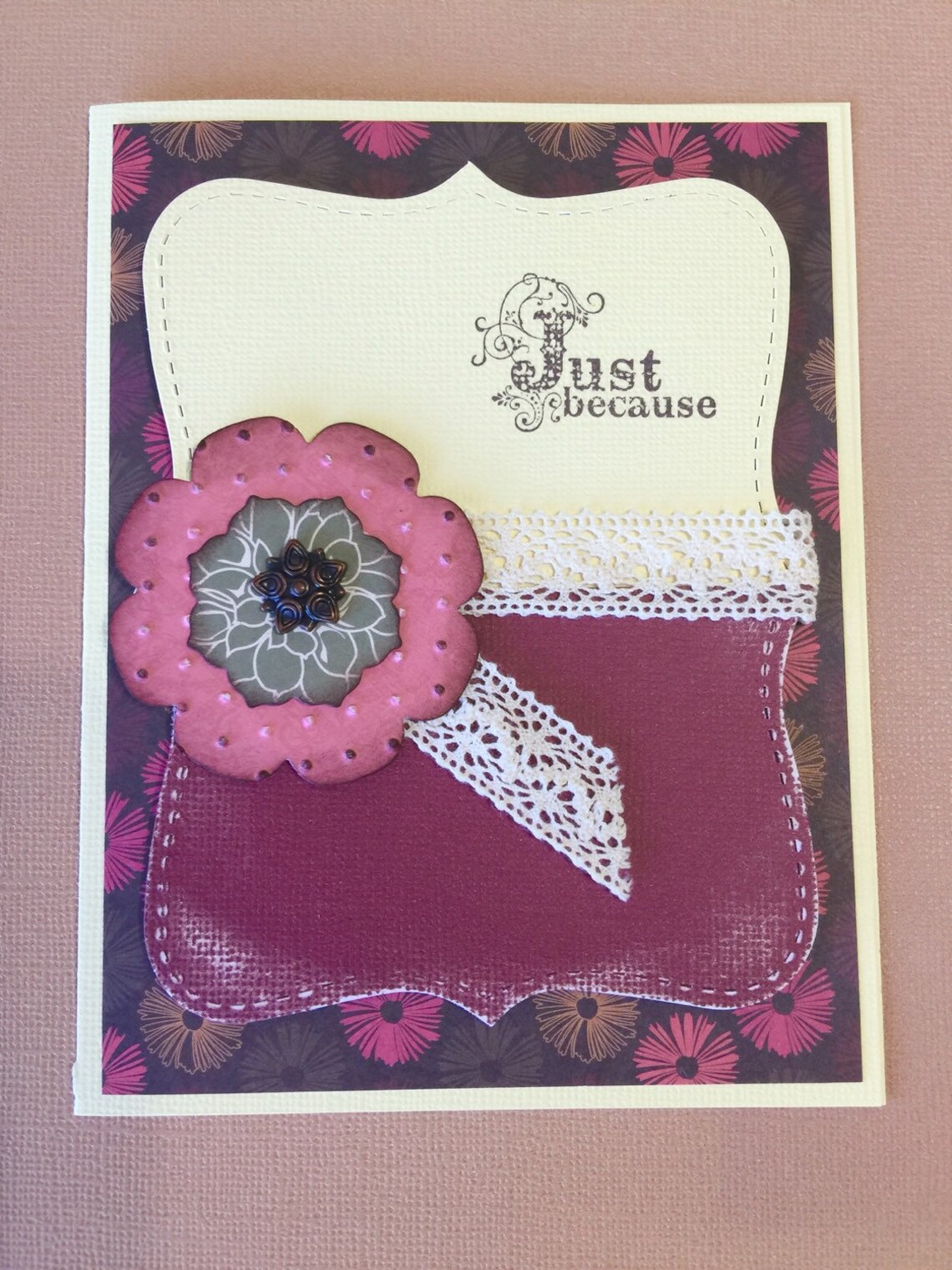 Just Because Handmade Greeting Card - Etsy