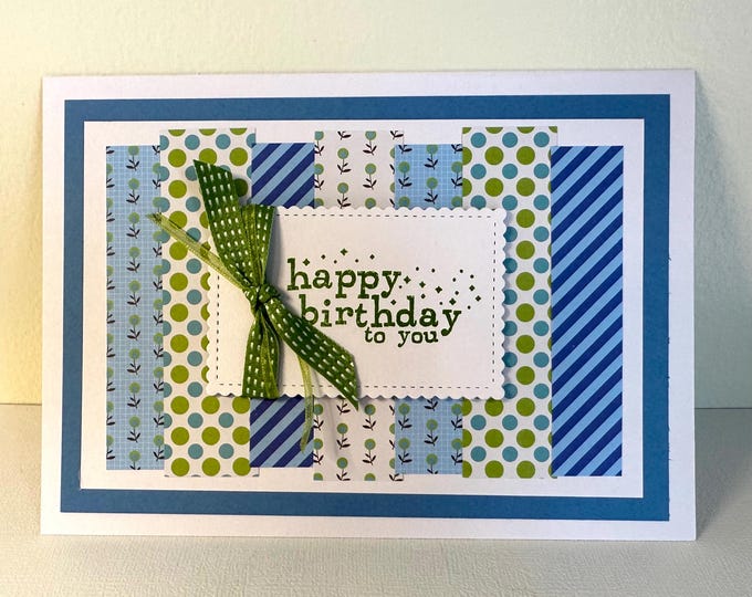 Happy Birthday to You Paper Strips Handmade Greeting Card - Etsy
