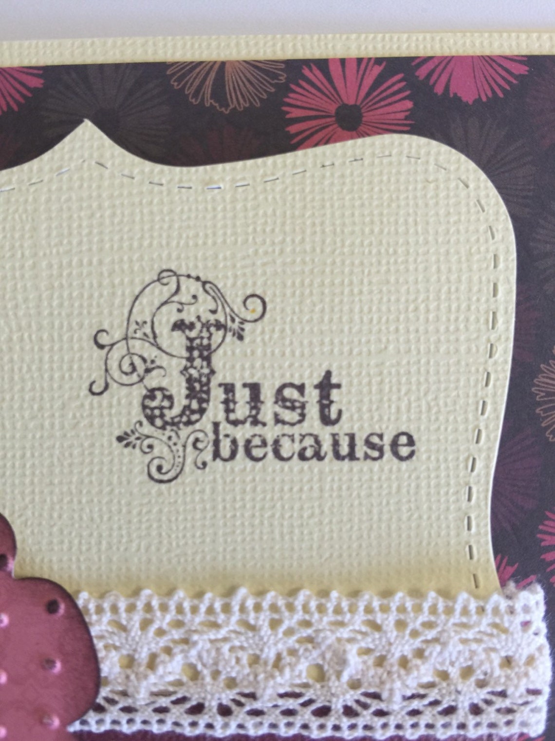 Just Because Handmade Greeting Card - Etsy