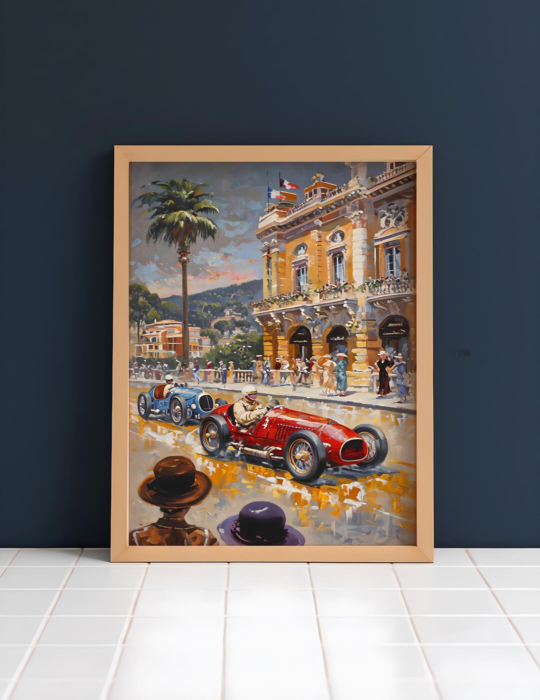 Street Racer Retro F1 Poster, Vintage F1 Print for Classical Car Lover ...