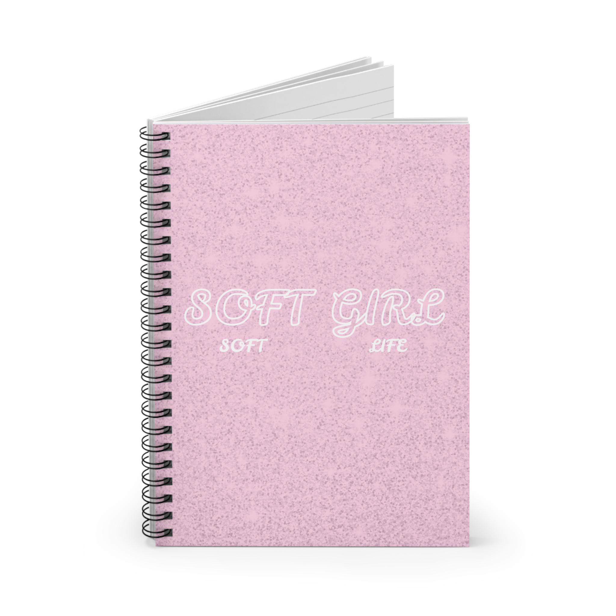 Soft Girl Spiral Notebook - Cute Journal for Note-taking, Gifts for ...
