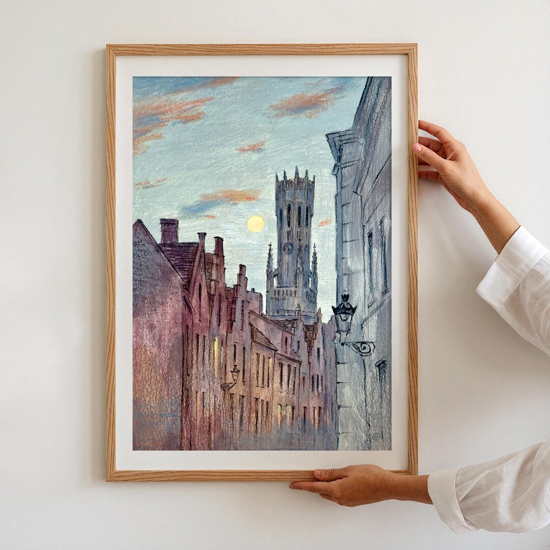 Belfry of Bruges – Romantic Cityscape Wall Art - Etsy