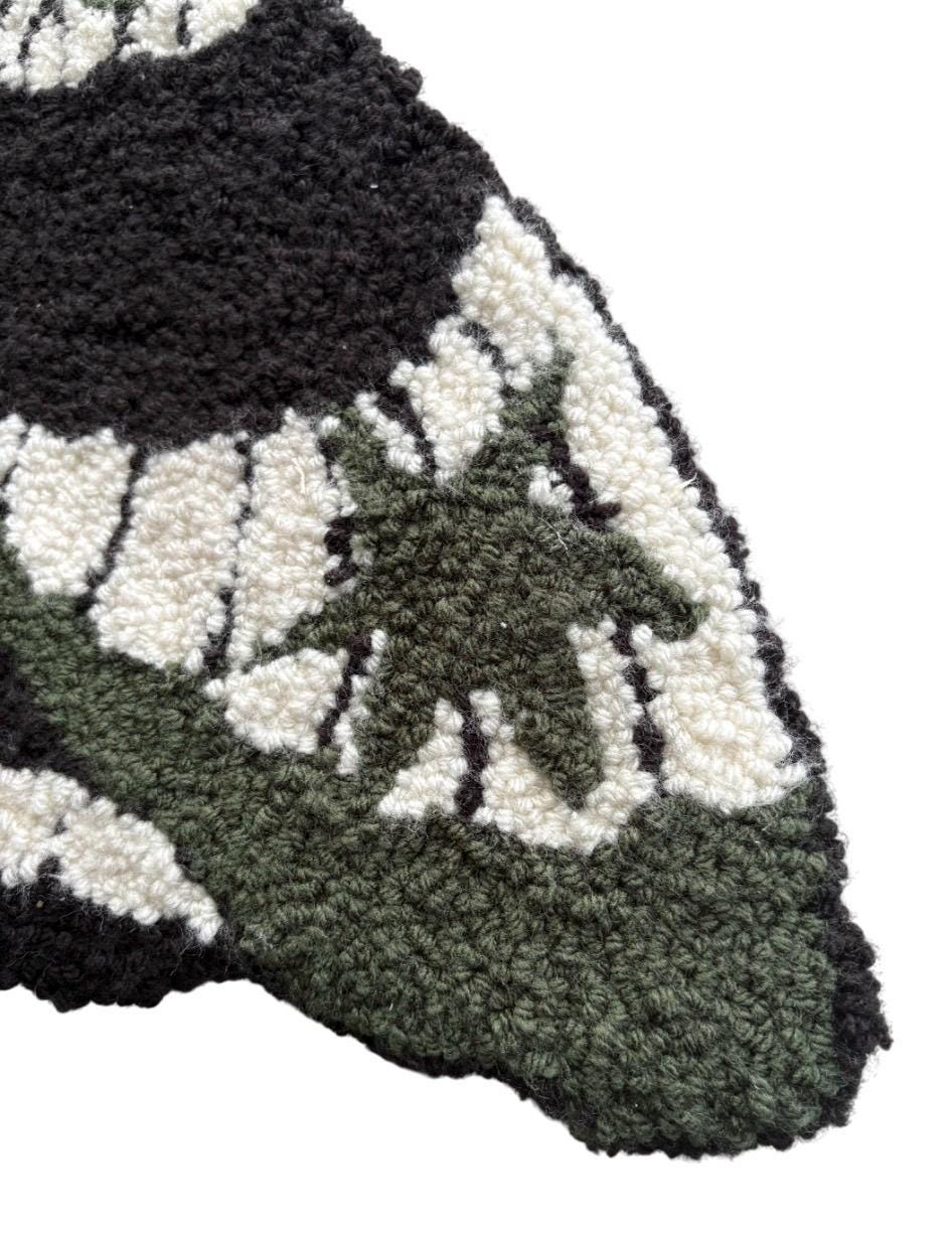 Wall Hand Tufted Rug Moth Green - Etsy