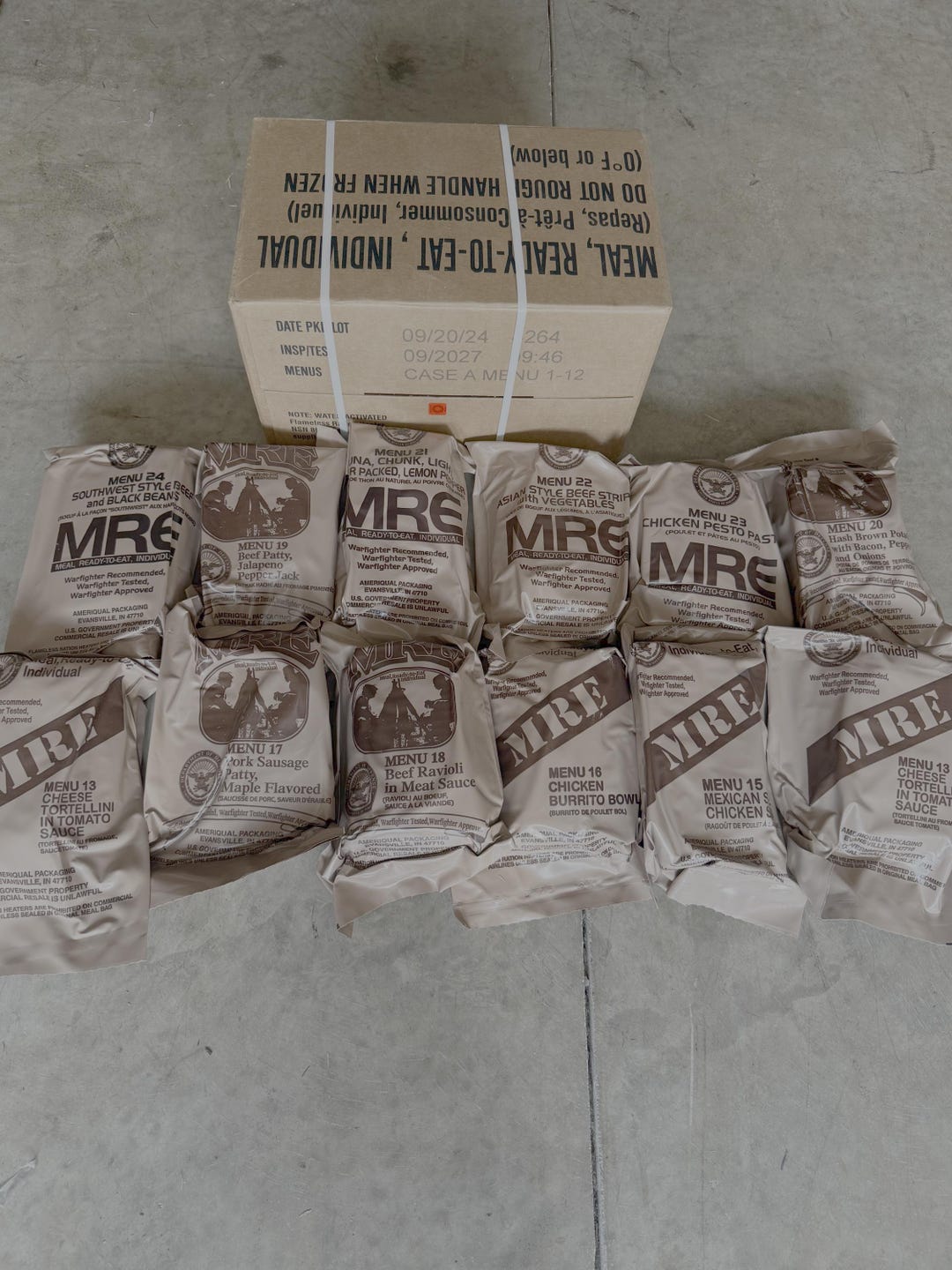 Genuine US Military MRE (meals Ready to Eat) A or B Factory Sealed ...