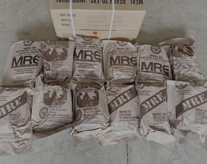 Genuine US Military MRE (meals Ready to Eat) A or B Factory Sealed ...