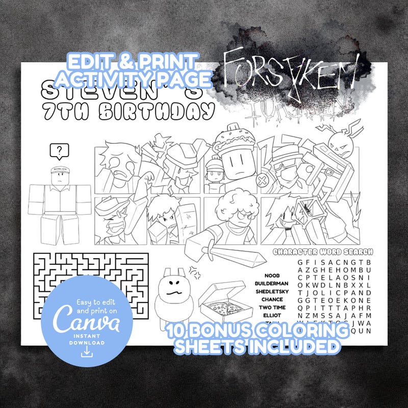 C00lkidd Forsaken Coloring Pages - Etsy Canada