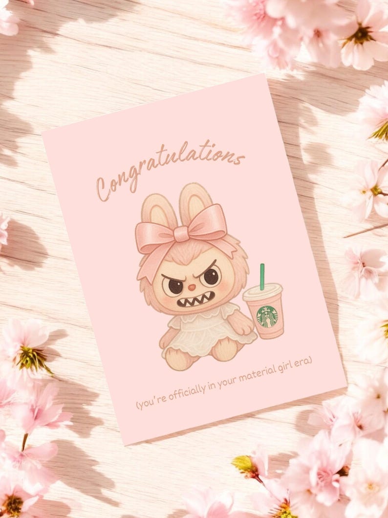 Congratulations | Coquette Kawaii Labubu Funny Graduation Girl Boss ...
