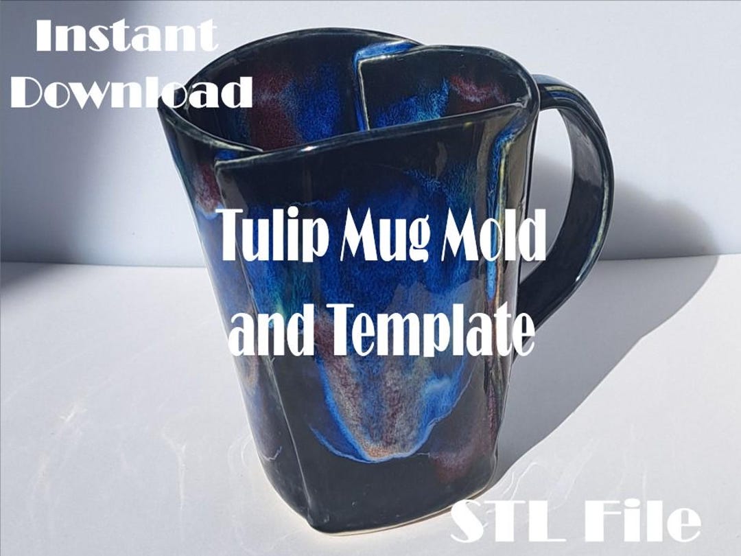 Tulip Pottery Mug Form and Pattern, 3D Print STL - Etsy