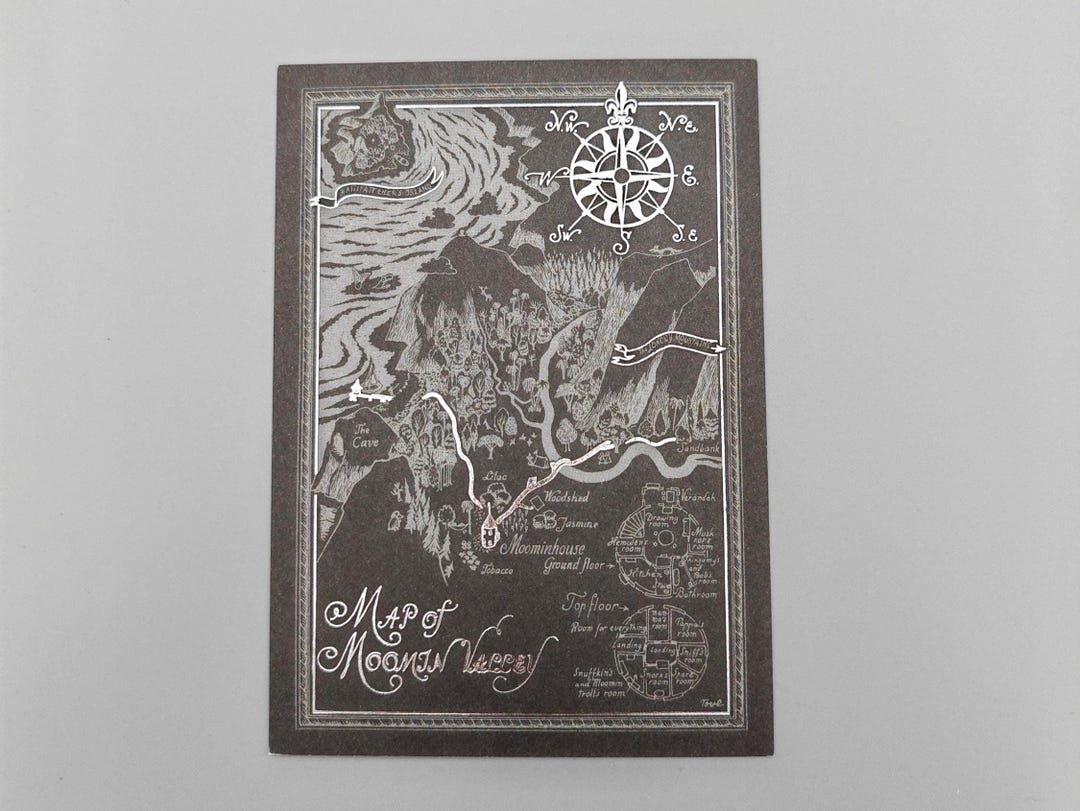 Moominvalley Map Postcard: Tove Jansson Illustration - Etsy Australia