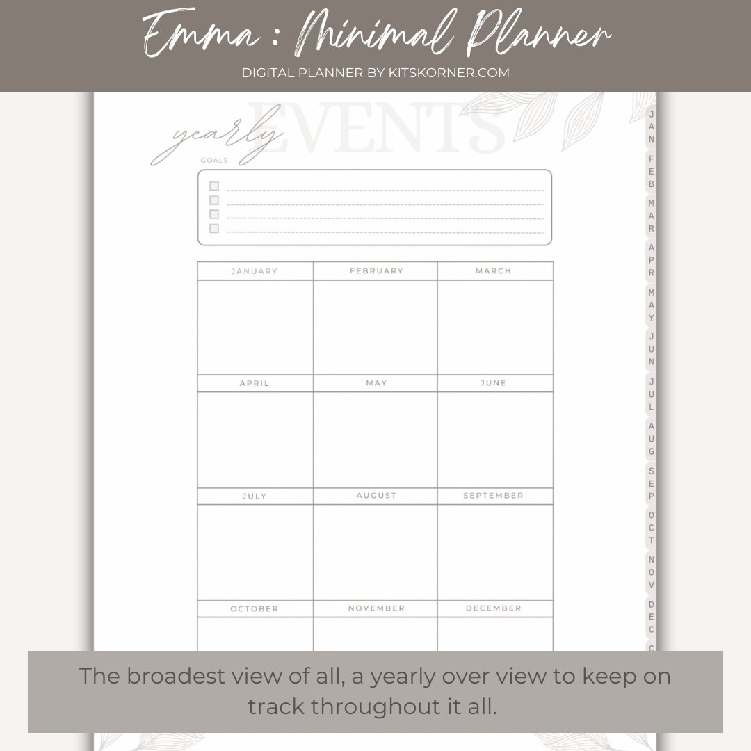 Emma Minimal Digital Planner - Etsy