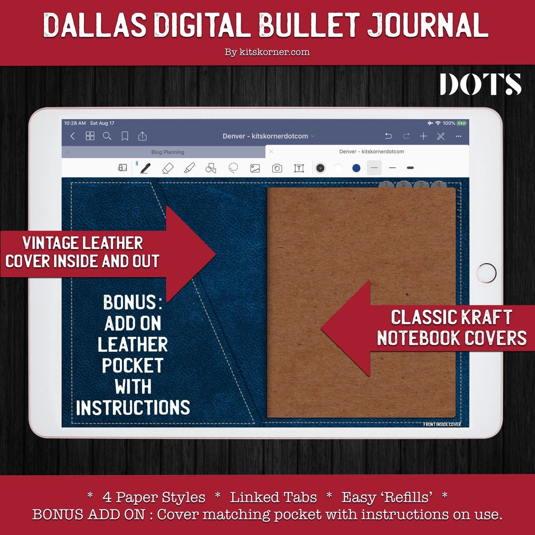 Dallas Dots Digital Bullet Journal - Etsy