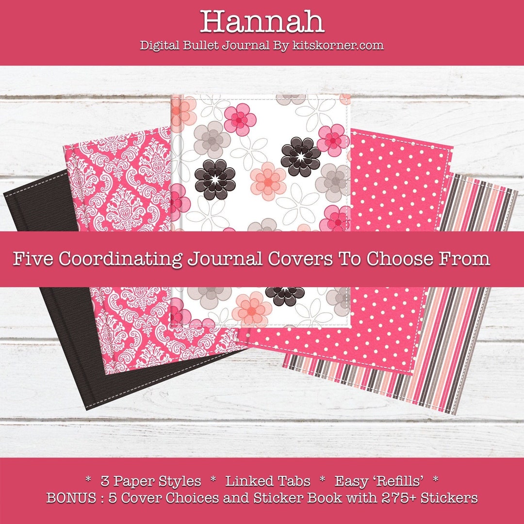 Hannah : Digital Bullet Journal - Etsy