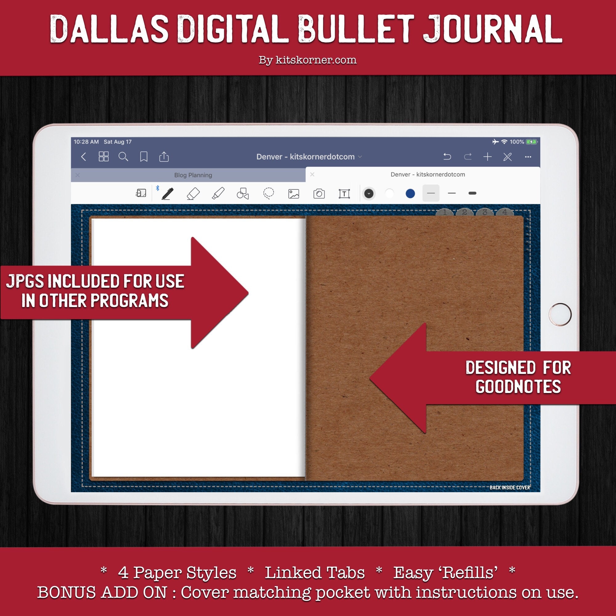 Dallas Dots Digital Bullet Journal - Etsy