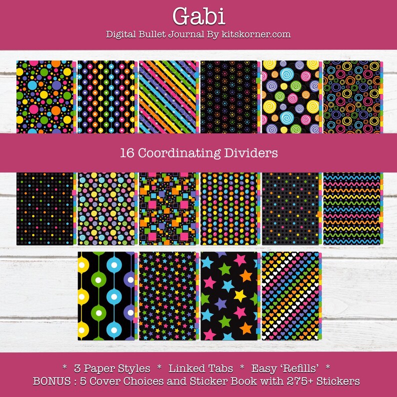 Gabi : Digital Bullet Journal - Etsy