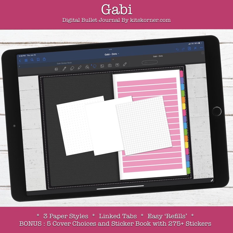 Gabi : Digital Bullet Journal - Etsy