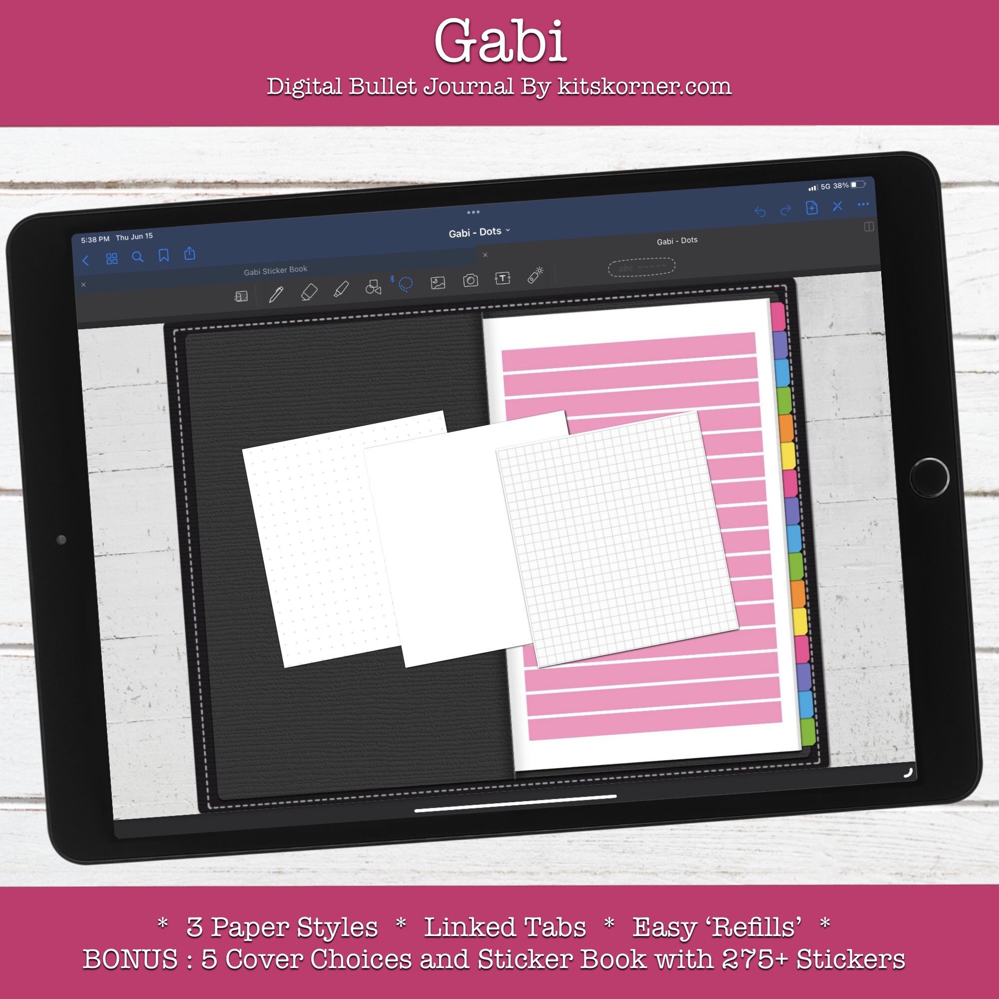 Gabi : Digital Bullet Journal - Etsy