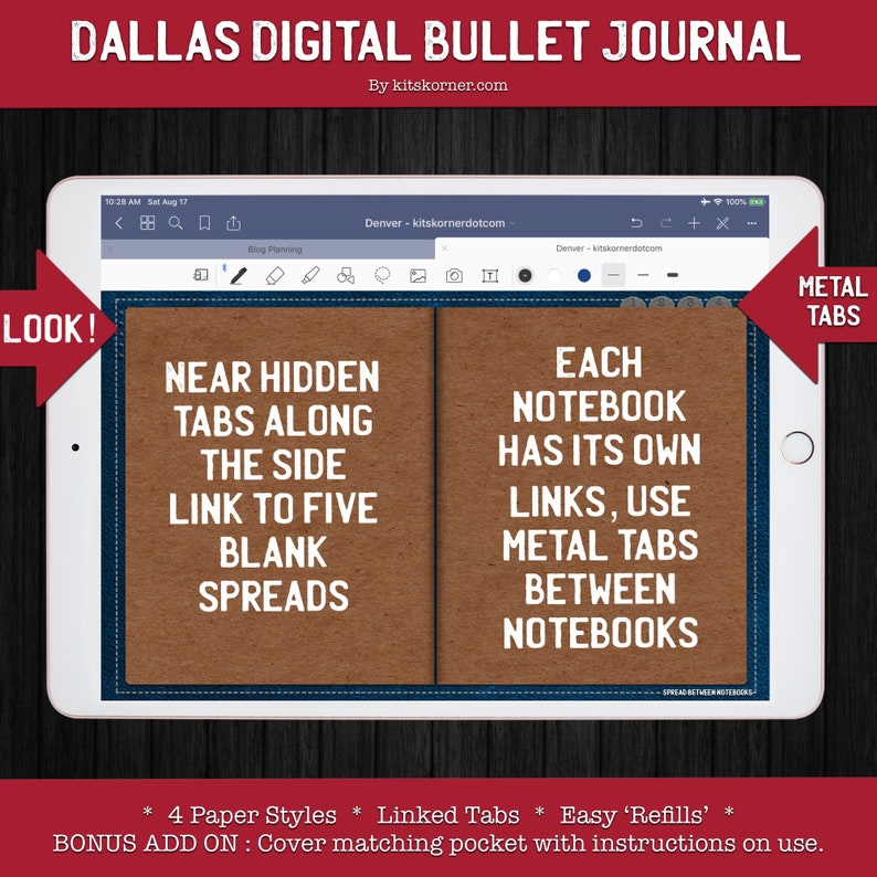 Dallas Dots Digital Bullet Journal - Etsy