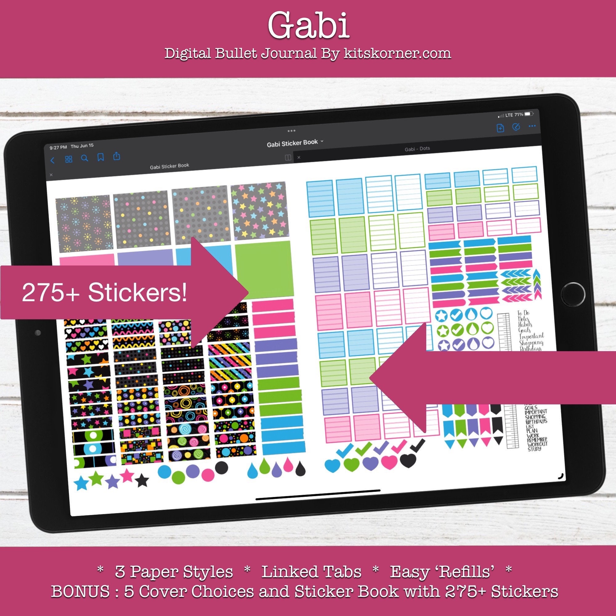 Gabi : Digital Bullet Journal - Etsy