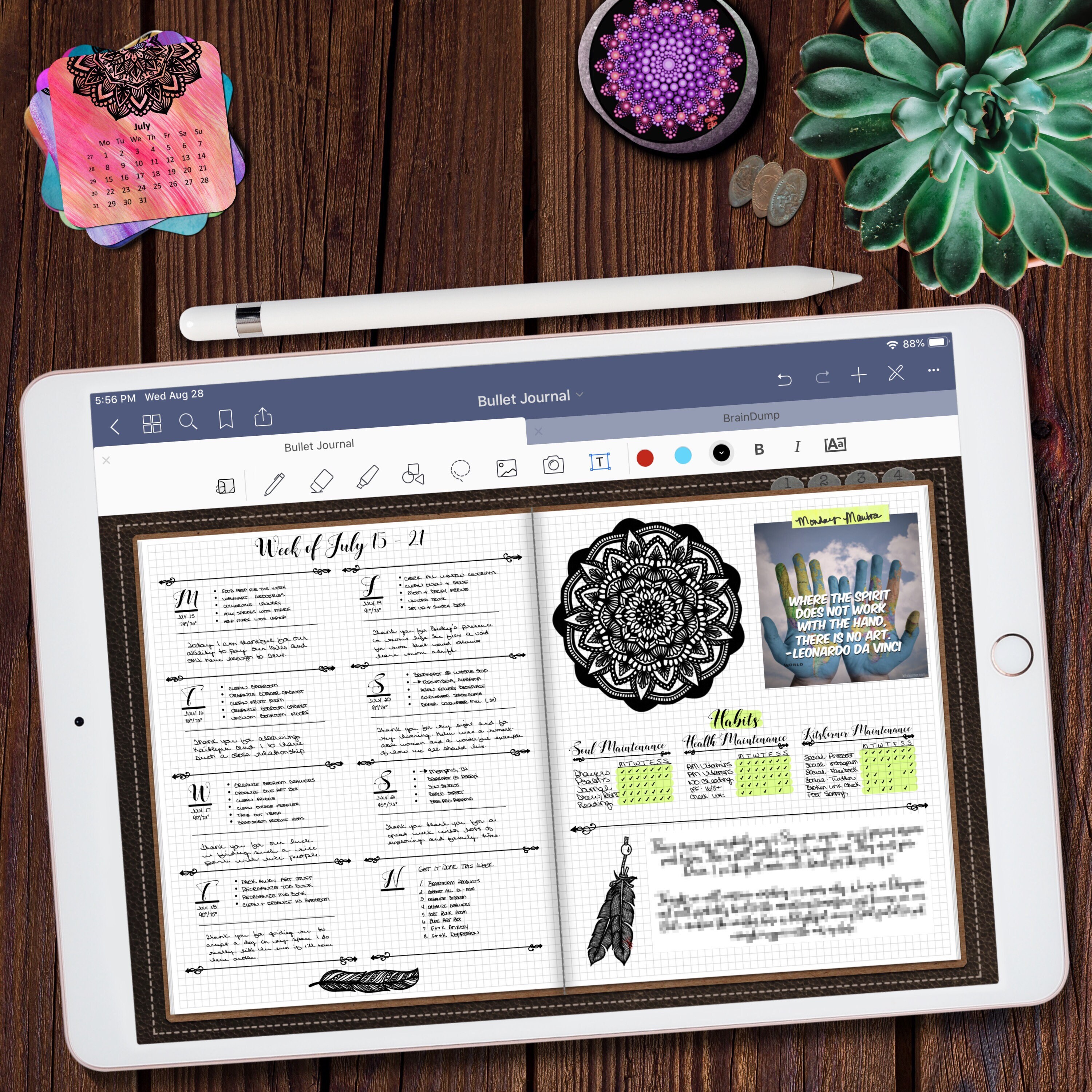 Denver Grid Digital Bullet Journal - Etsy