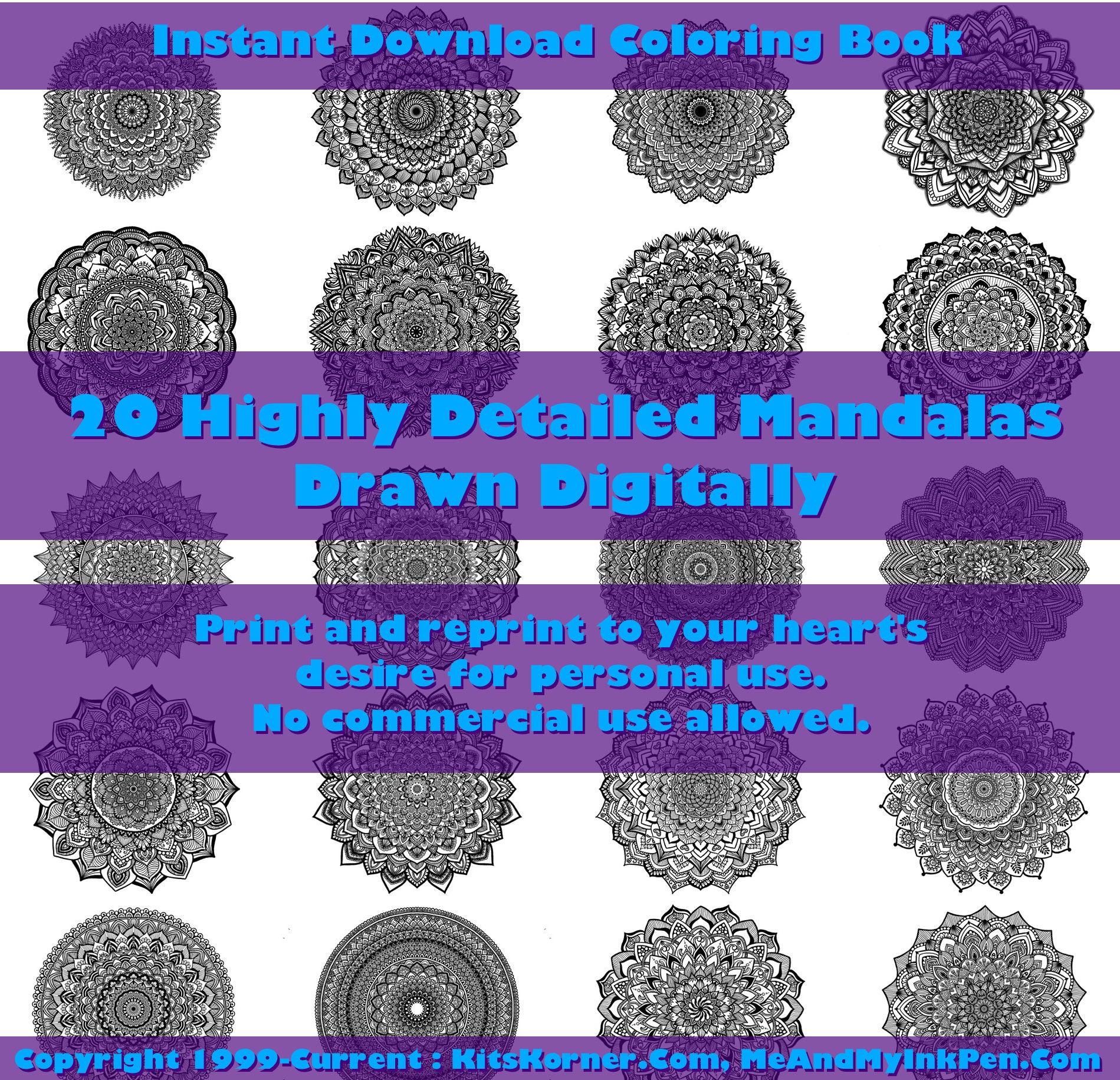 Mandala Coloring Book - Etsy