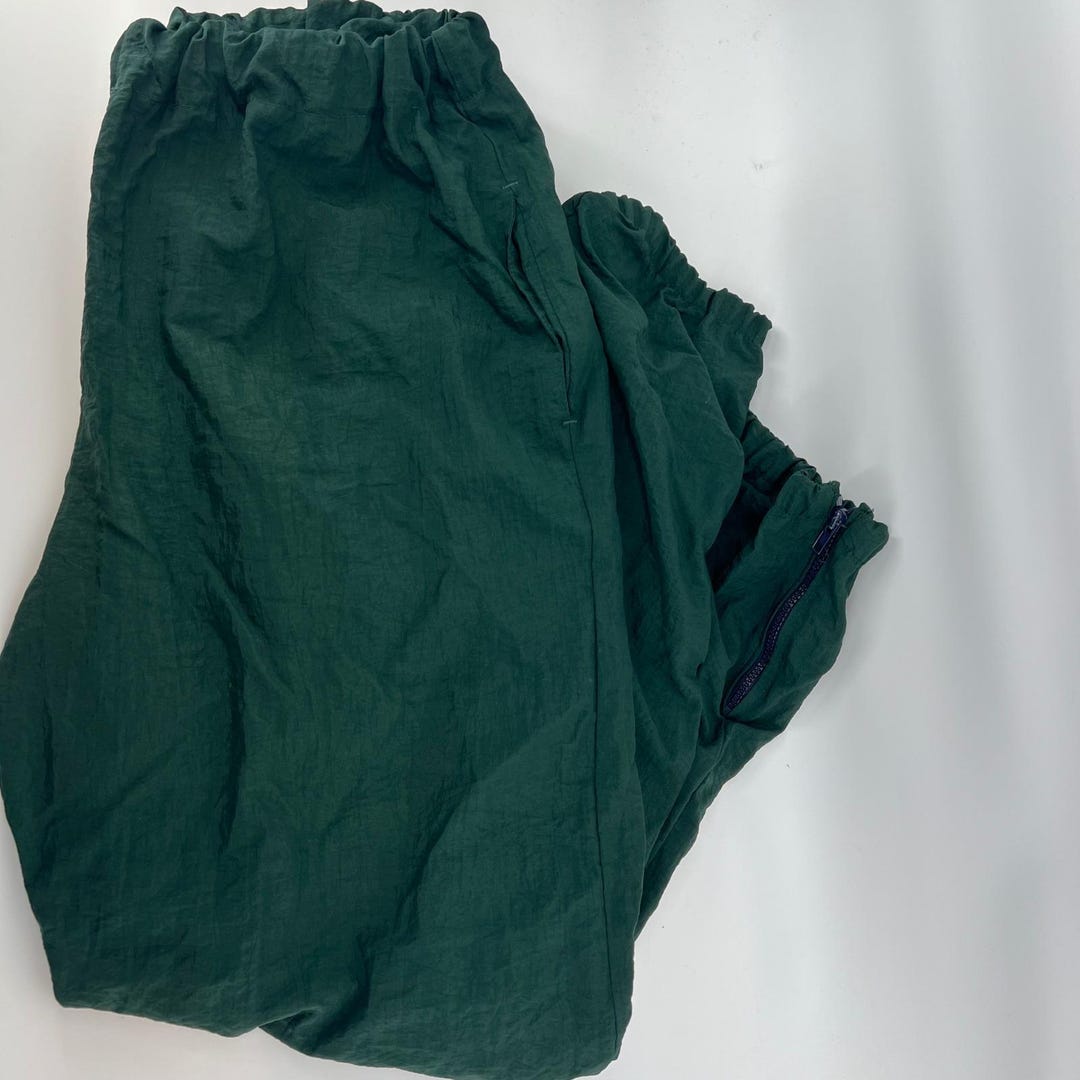 Vintage Redhead Green Nylon Track Pants Windbreaker Joggers XL Gorpcore ...