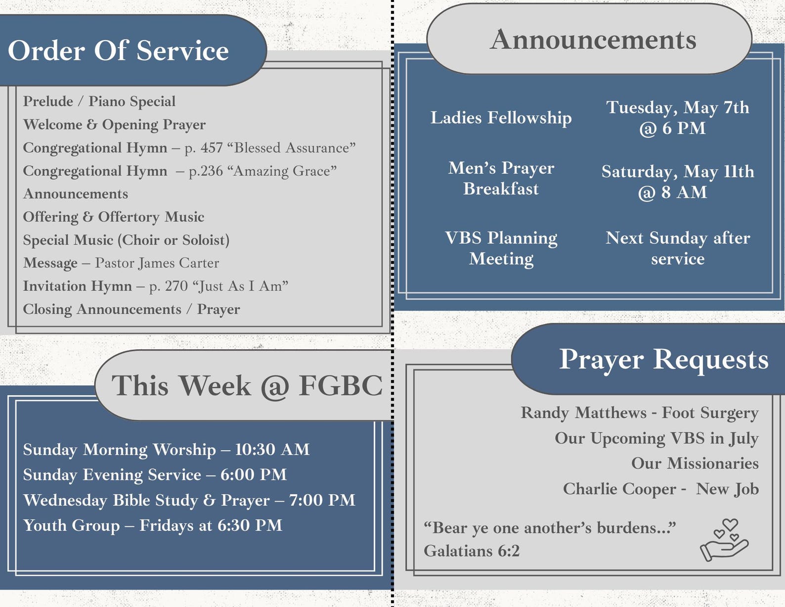 Editable Church Bulletin Template | Printable Welcome Bulletin | Faith ...