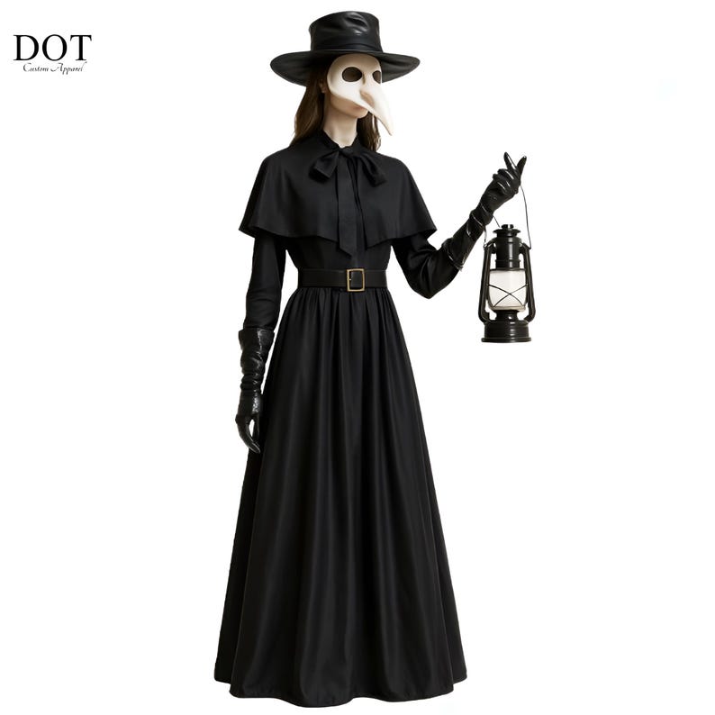 Plague Doctor Costume: Canvas Cloak, Leather Mask & Accessories - Etsy