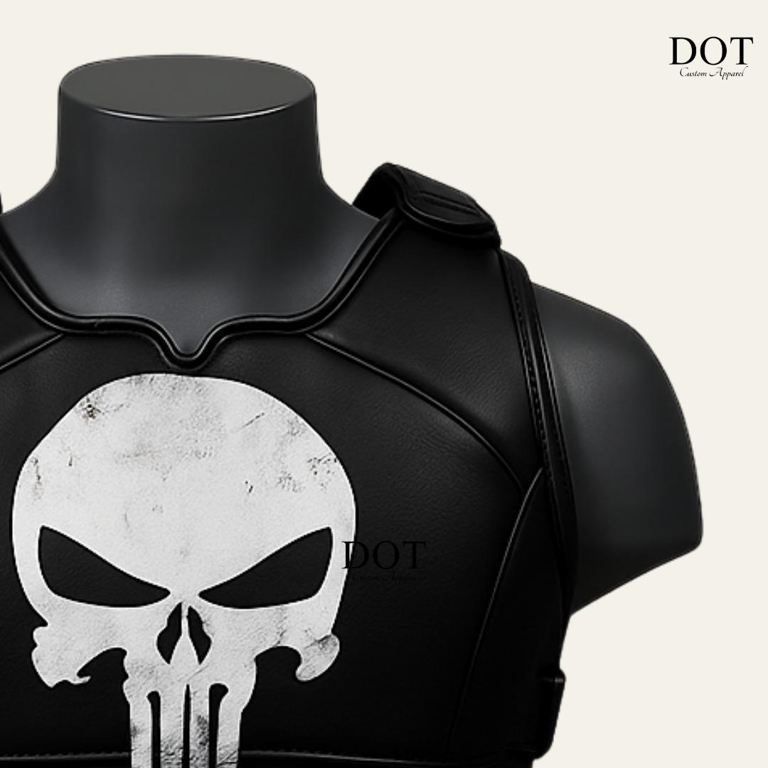 Punisher Inspired PU Leather Tactical Vest: Skull Armor Cosplay - Etsy