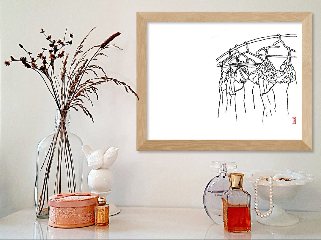 Slips Ink Drawing 8 X 10 Inch Photographic Print - Etsy