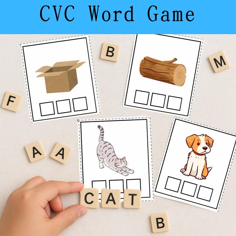 CVC Word Building Game | Printable Phonics Activity | Learn to Read ...