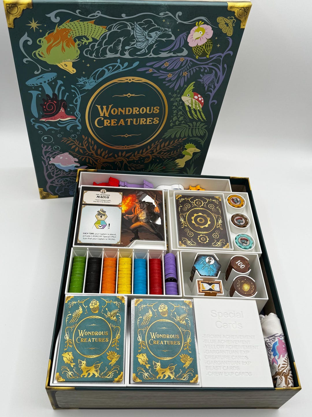 Wondrous Creatures Board Game Insert: Sleeved Cards, All Expansions ...
