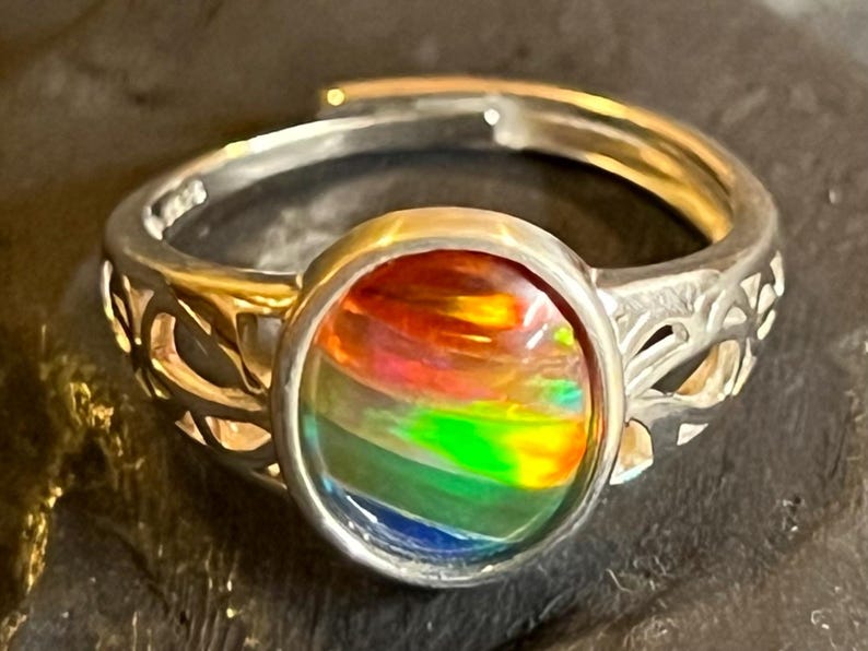 Handmade in Australia Oval Intarsia Rainbow LGBT Gay Pride Opal ...