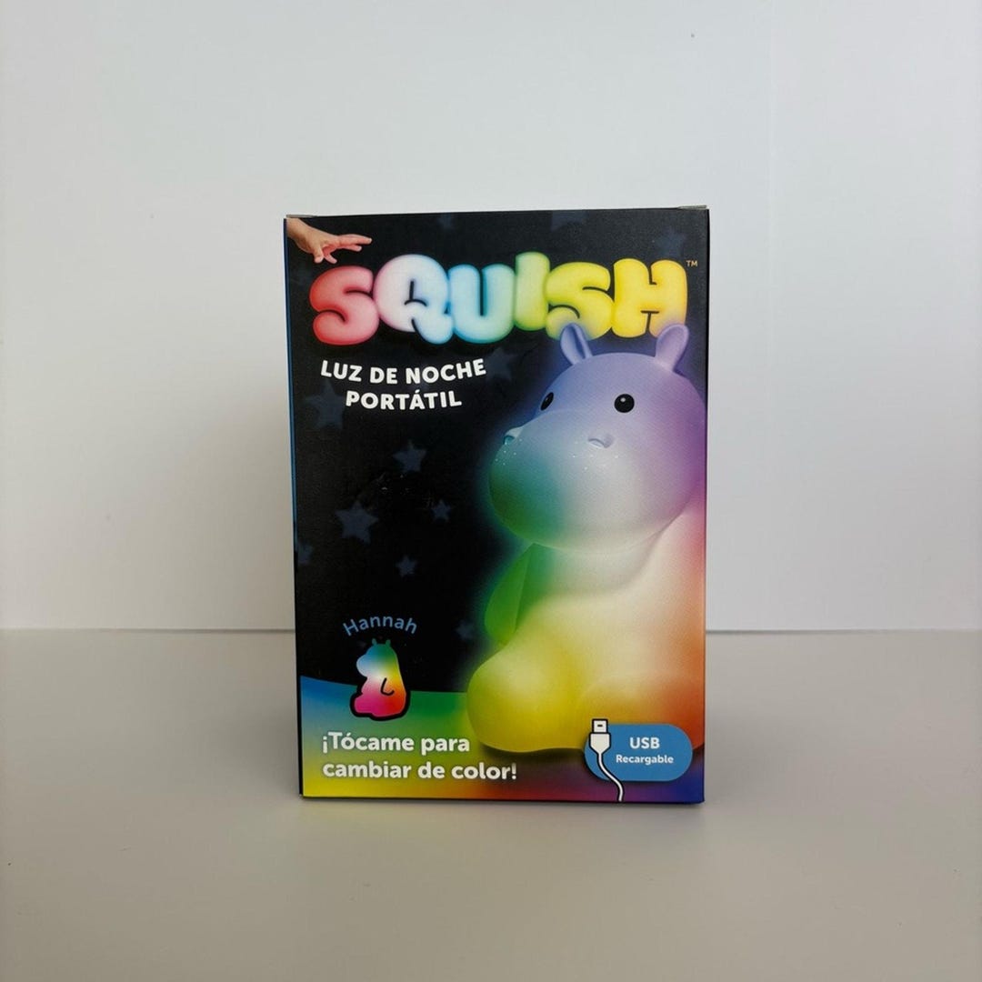 Squish Hannah Hippo Rechargeable Night Light for Kids NWOT - Etsy