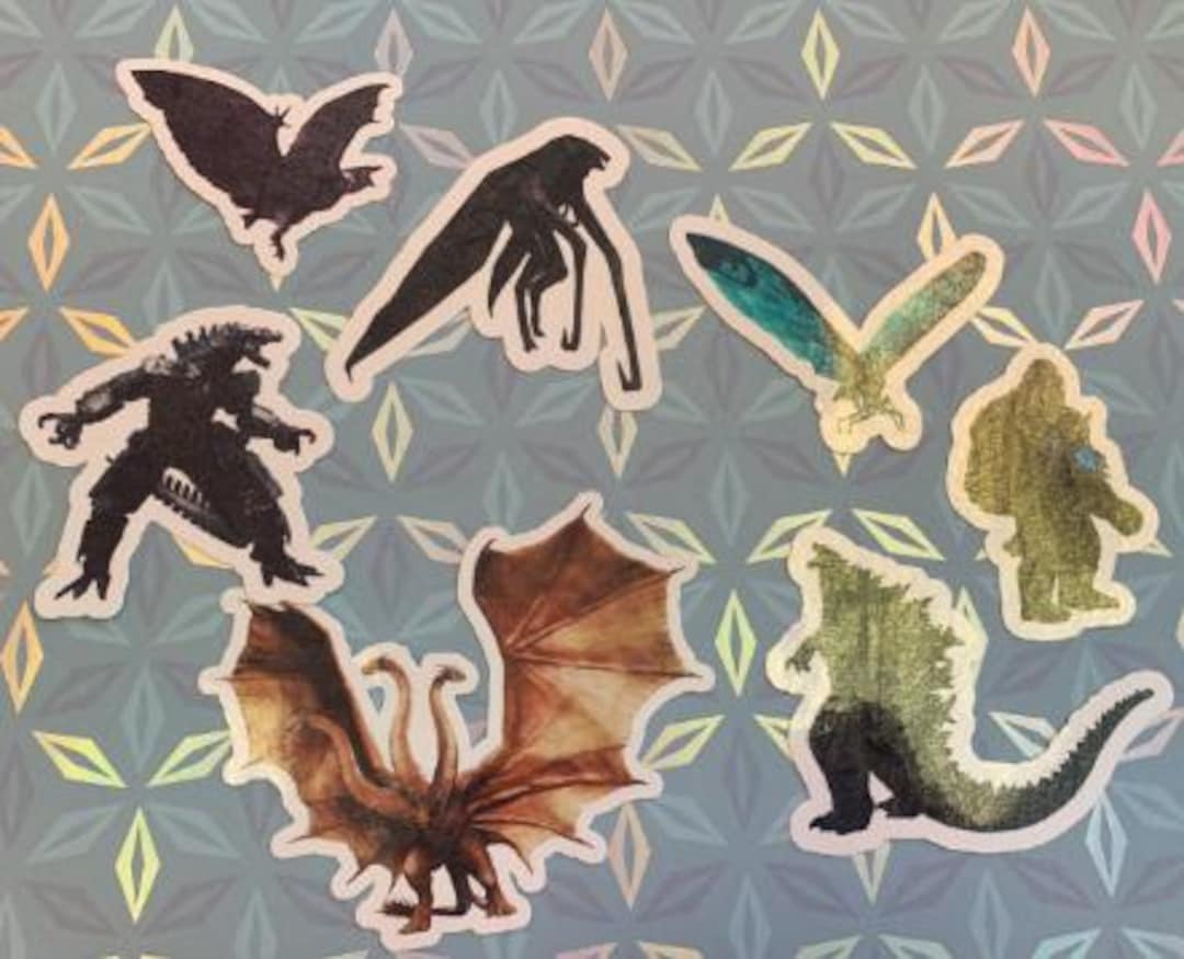 GODZILLA 8 Kaiju STICKER PACK New Godzilla Godzilla Vs Kong King of ...