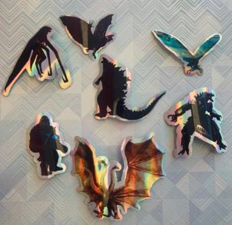 GODZILLA 8 Kaiju STICKER PACK New Godzilla Godzilla Vs Kong King of ...
