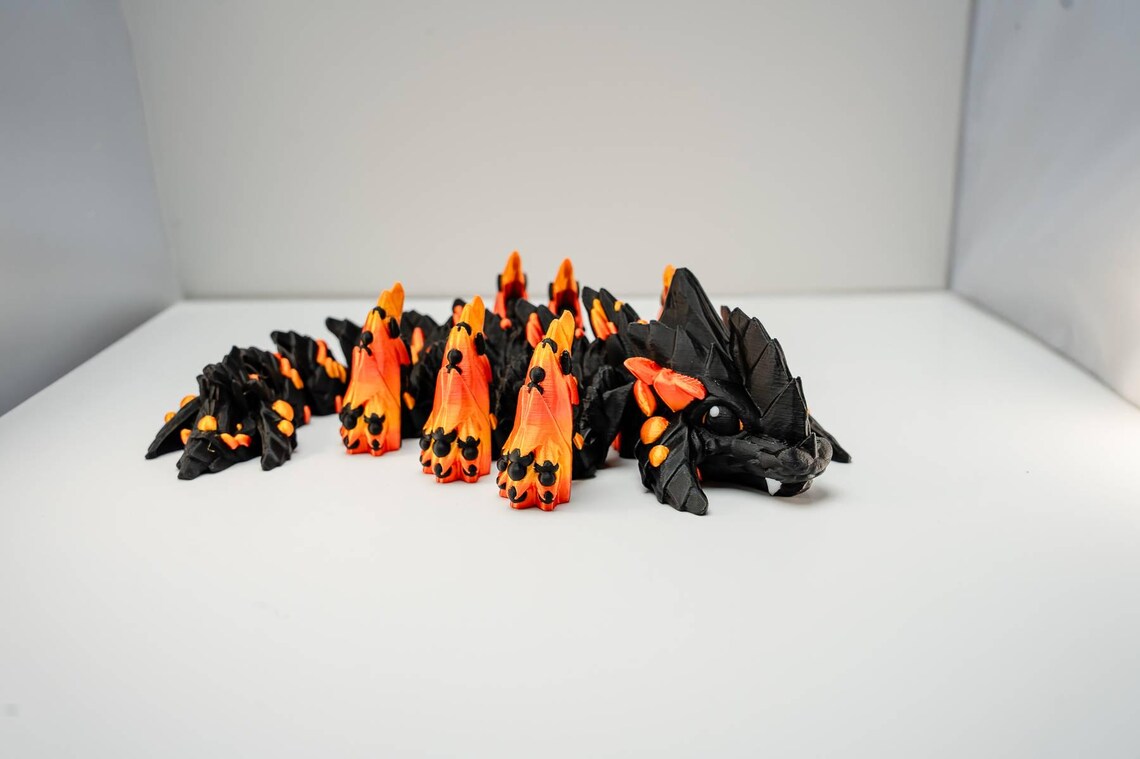 3D Printed Articulated Dragon, Unique Gift for Dragon Lovers, Flexible ...