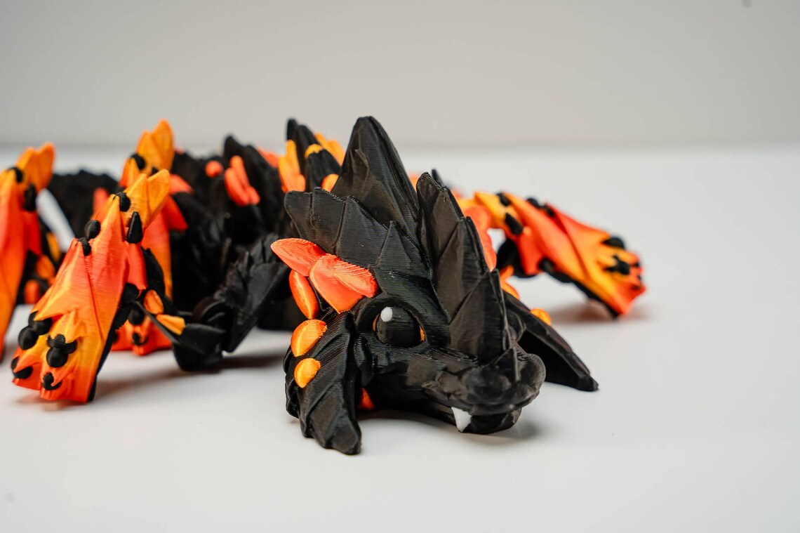 3D Printed Articulated Dragon, Unique Gift for Dragon Lovers, Flexible ...