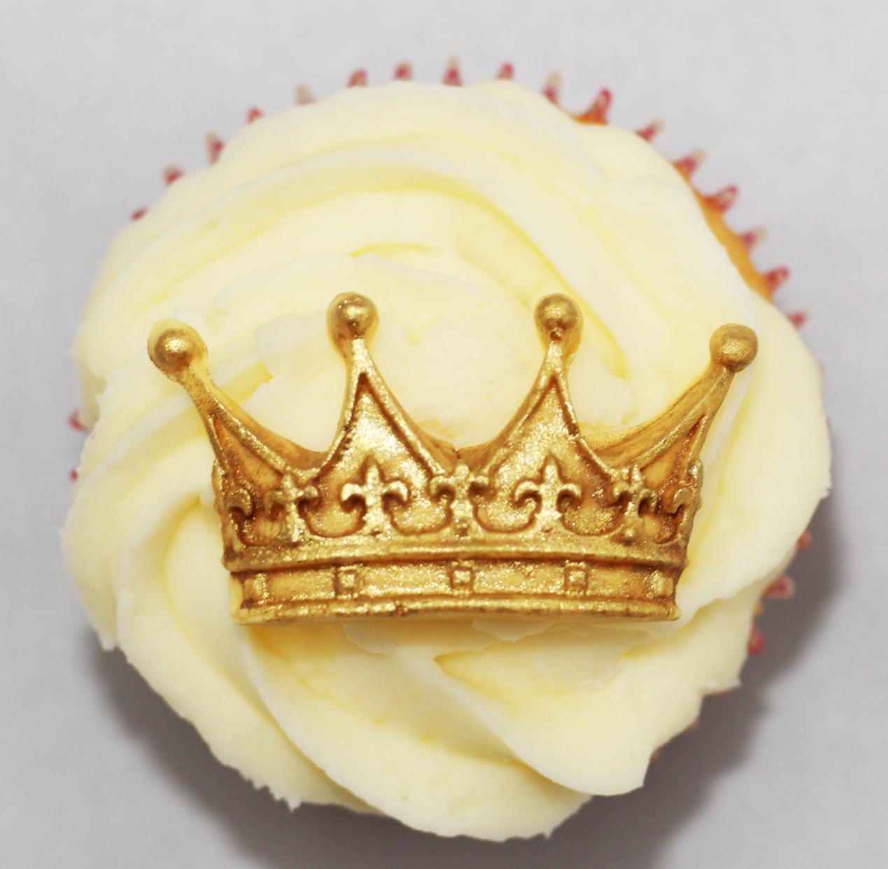 12 Crown Cupcake Toppers. Royal Prince or Princess Birthday Decorations ...
