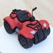 ATV Cake Topper. Fondant Red Quad Bike Design for Adventure-themed ...