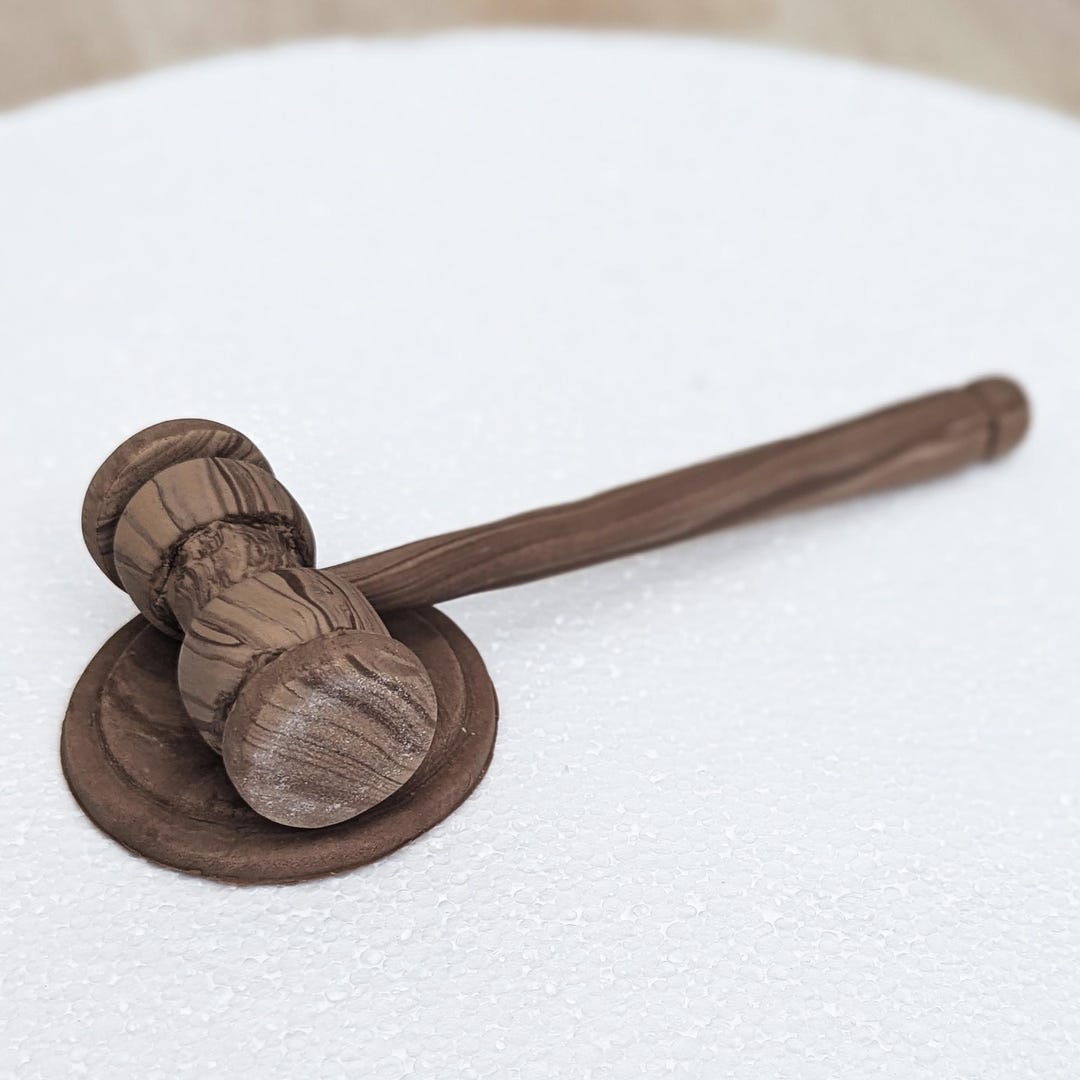 Gavel Cake Topper – Edible Law Theme Decoration for Graduation or ...