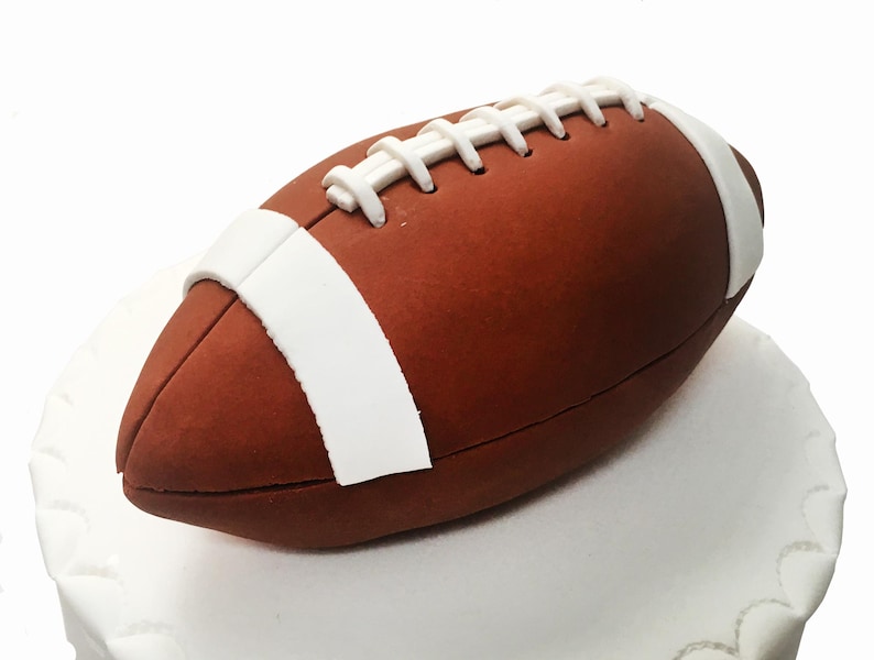 Football Cake Topper. Realistic Fondant Football Cake Topper for Sports ...