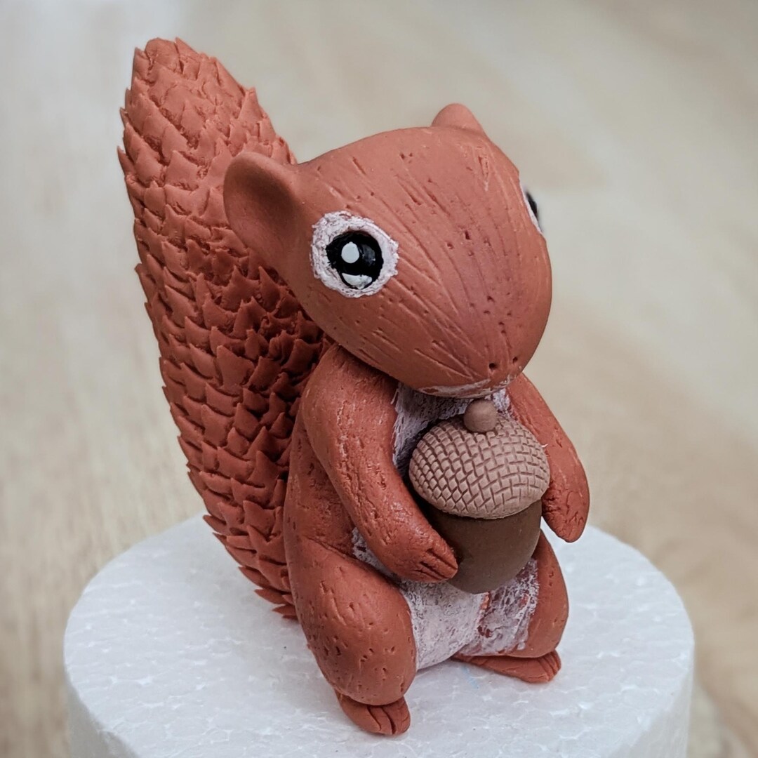 Squirrel Cake Topper – Adorable Woodland Animal With (or Without) Acorn ...