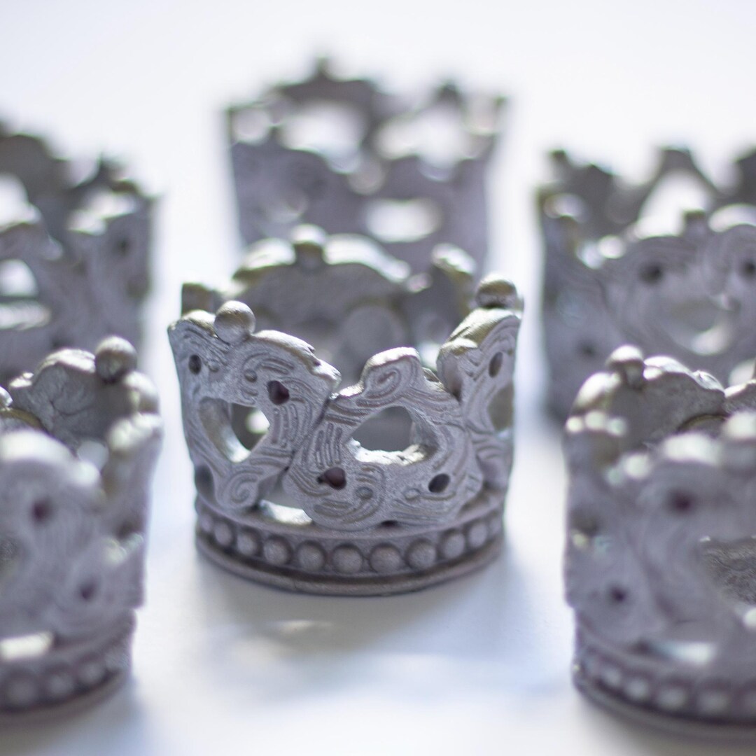 6 Mini Crown Cupcake Toppers. Royal Party Picks for Cakes & Cupcakes ...
