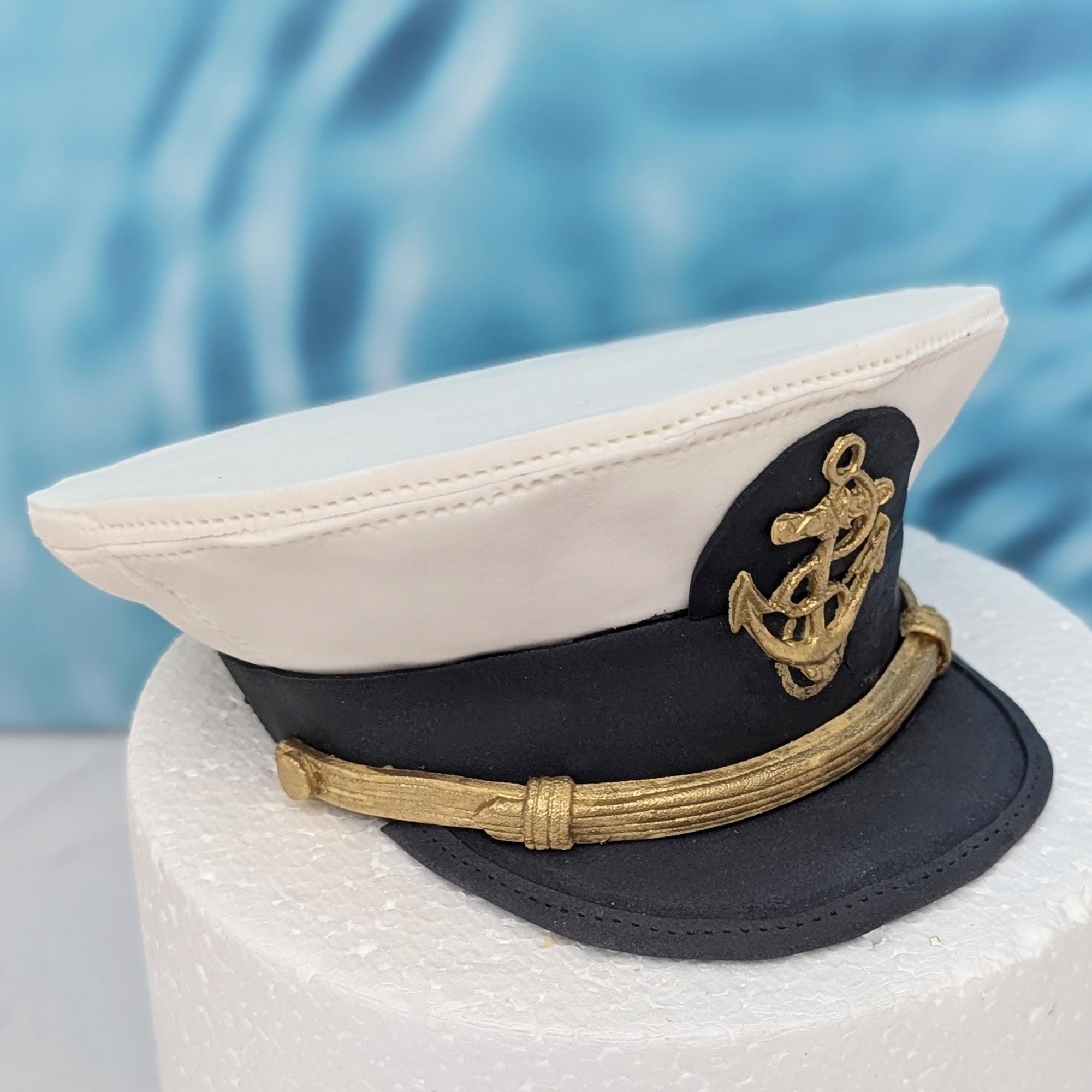 Custom Captain’s Hat Cake Topper. Fondant Captain Hat for Nautical ...