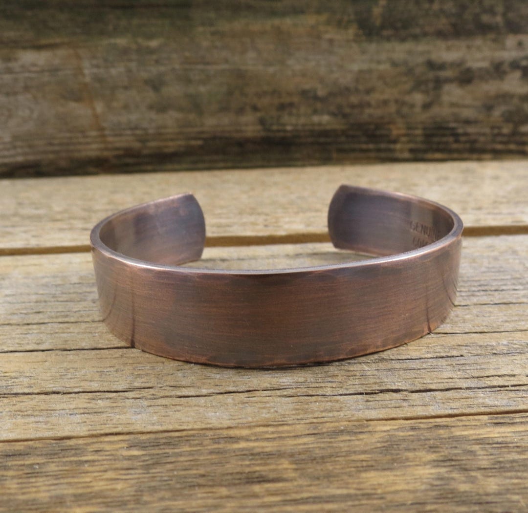 Pure Copper Bracelet, Unisex Copper Cuff, Heavy Gauge Copper Cuff - Etsy