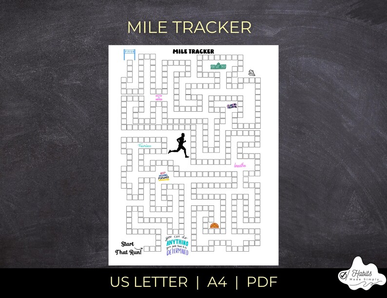 Mile Tracker for Runners, Track and Field Mileage Tracker - Etsy