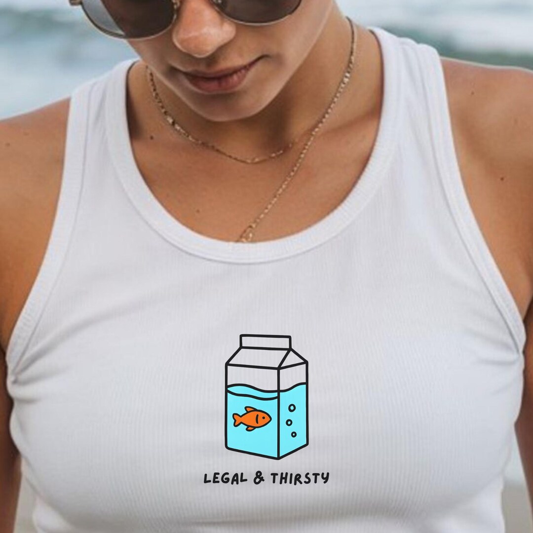 21st Birthday Crop Top Funny 21st Birthday Shirt Legal and Thirsty ...