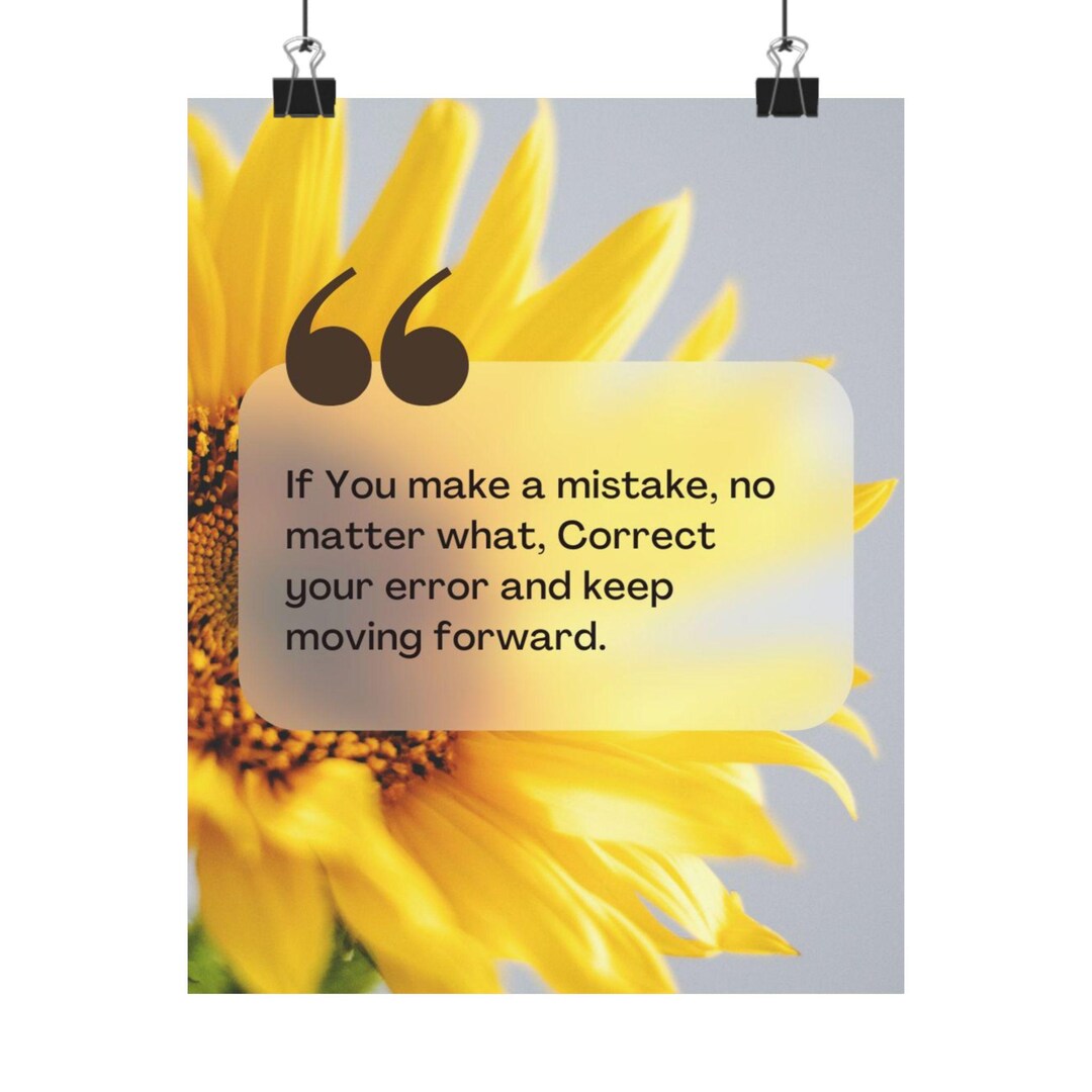 Inspirational Quote Poster: Matte Finish, Motivational Wall Art - Etsy