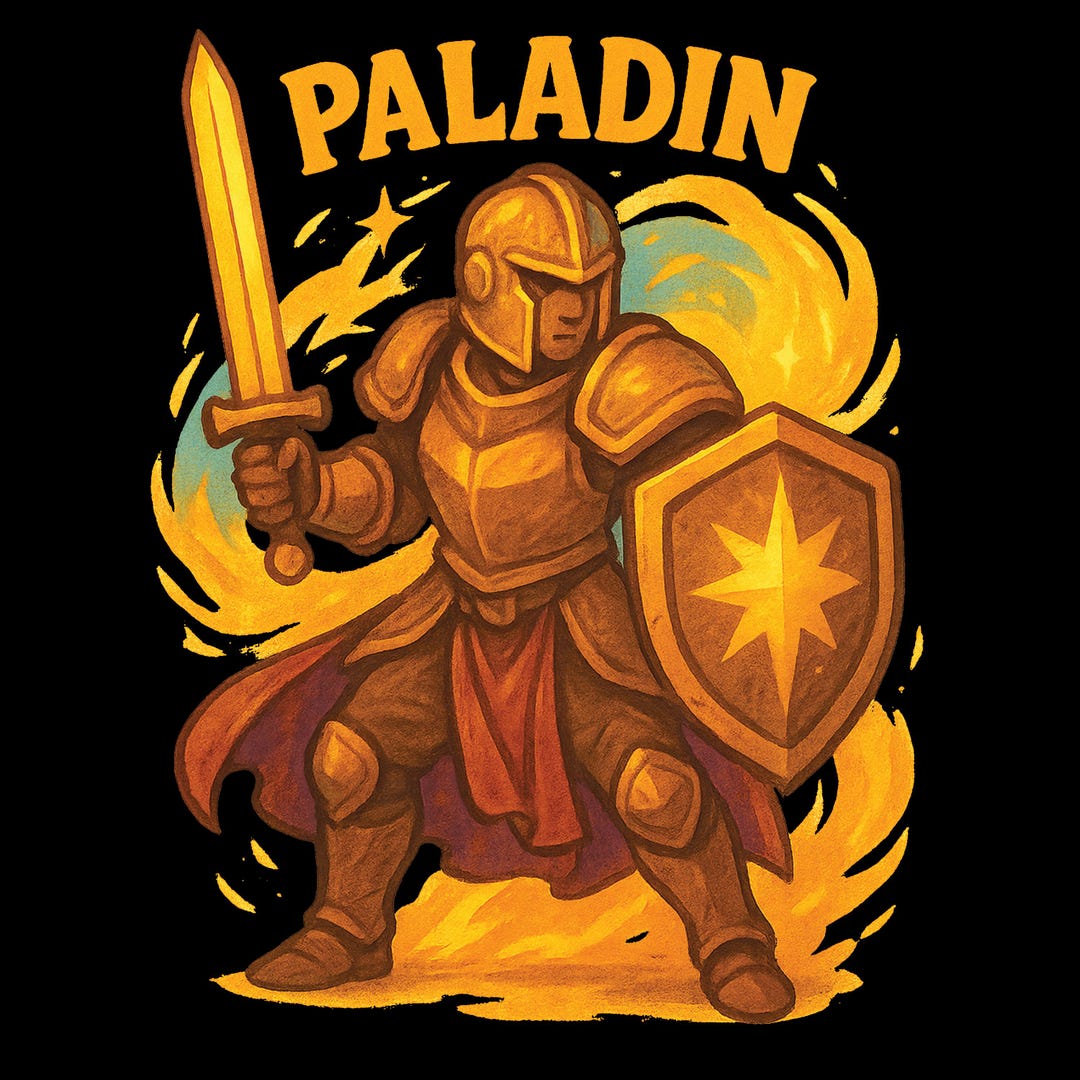 Paladin Digital Design | Fantasy Art Download | Printable RPG Class Artwork for DIY Projects and ...